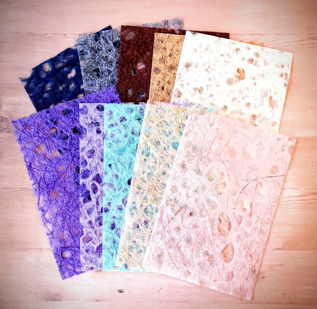 Mixed Texture Hollow Fiber Paper Pack 10 Sheets in Assorted Colors for ...