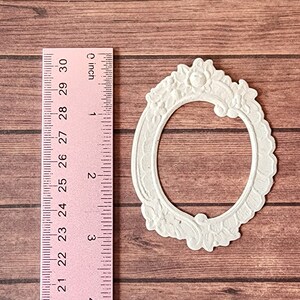 Embossed Oval Frame Die Cut in Neutral Colors 5 Pieces for Paper Crafts ...