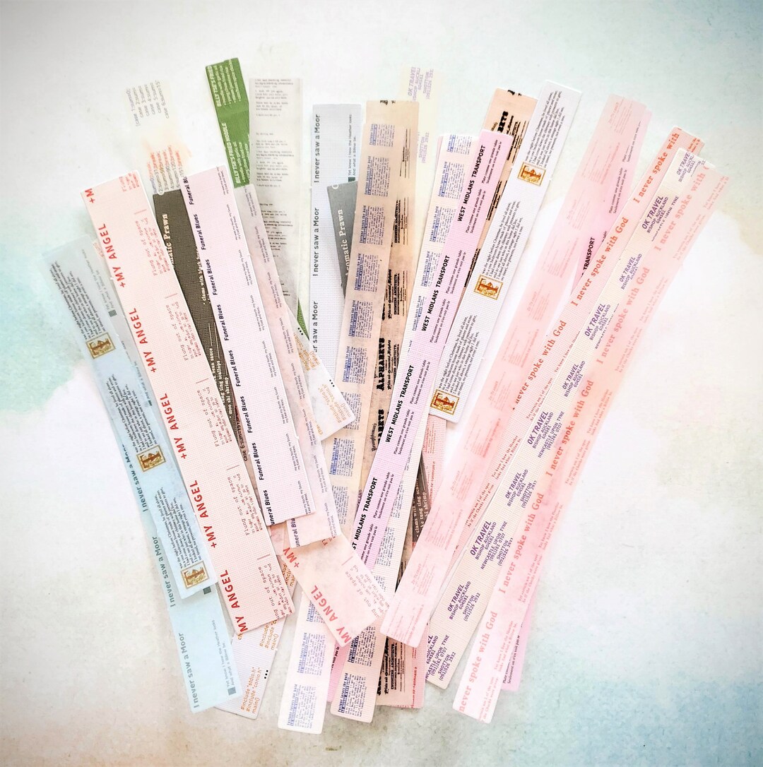 Sticker Strips With Verbiage Words for Junk Journal Scrapbook Collage ...