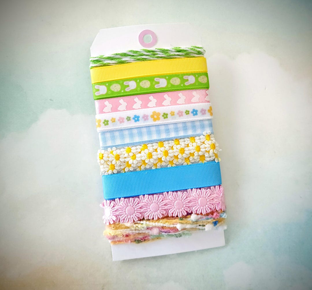 Easter Ribbon and Trim Set 10 Pcs 1 Yard Each, Spring Ribbon Pack ...