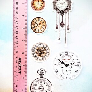 Vintage Style Variety Clock Poem and Label Washi Stickers Set 30 Pcs ...