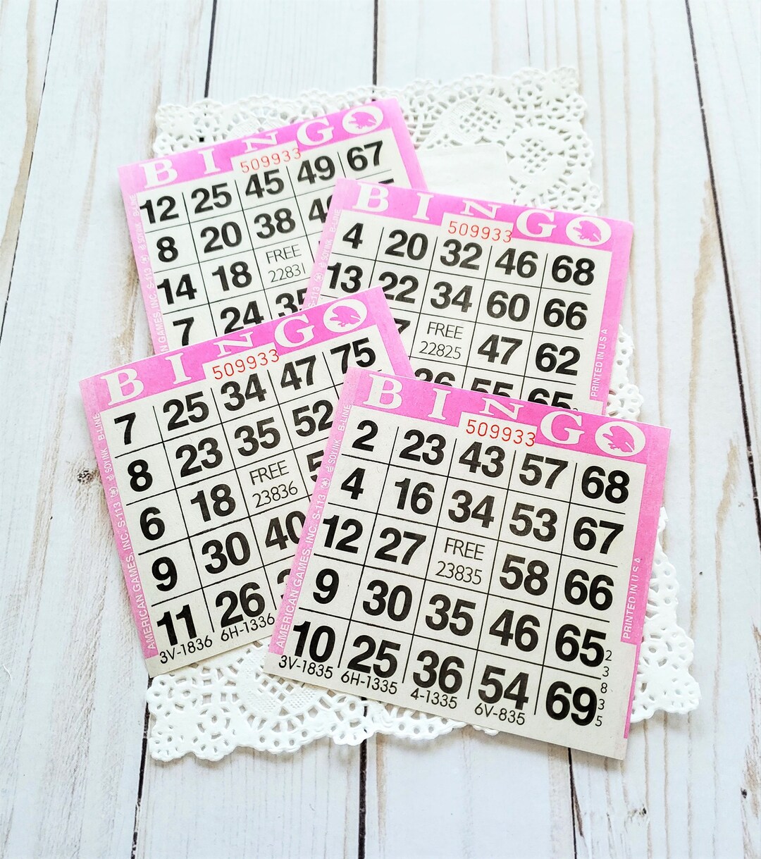 Paper Bingo Cards in Violet Color, Set of 10 Bingo Cards for Junk ...
