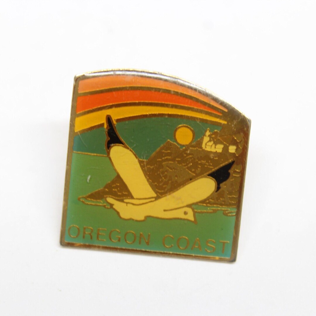 Vintage Oregon Coast Pin Lapel Enamel Collectible Souvenir - Etsy