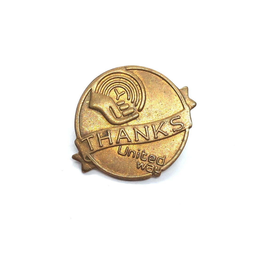 Thanks United Way Vintage Pin Lapel Enamel Collectible - Etsy