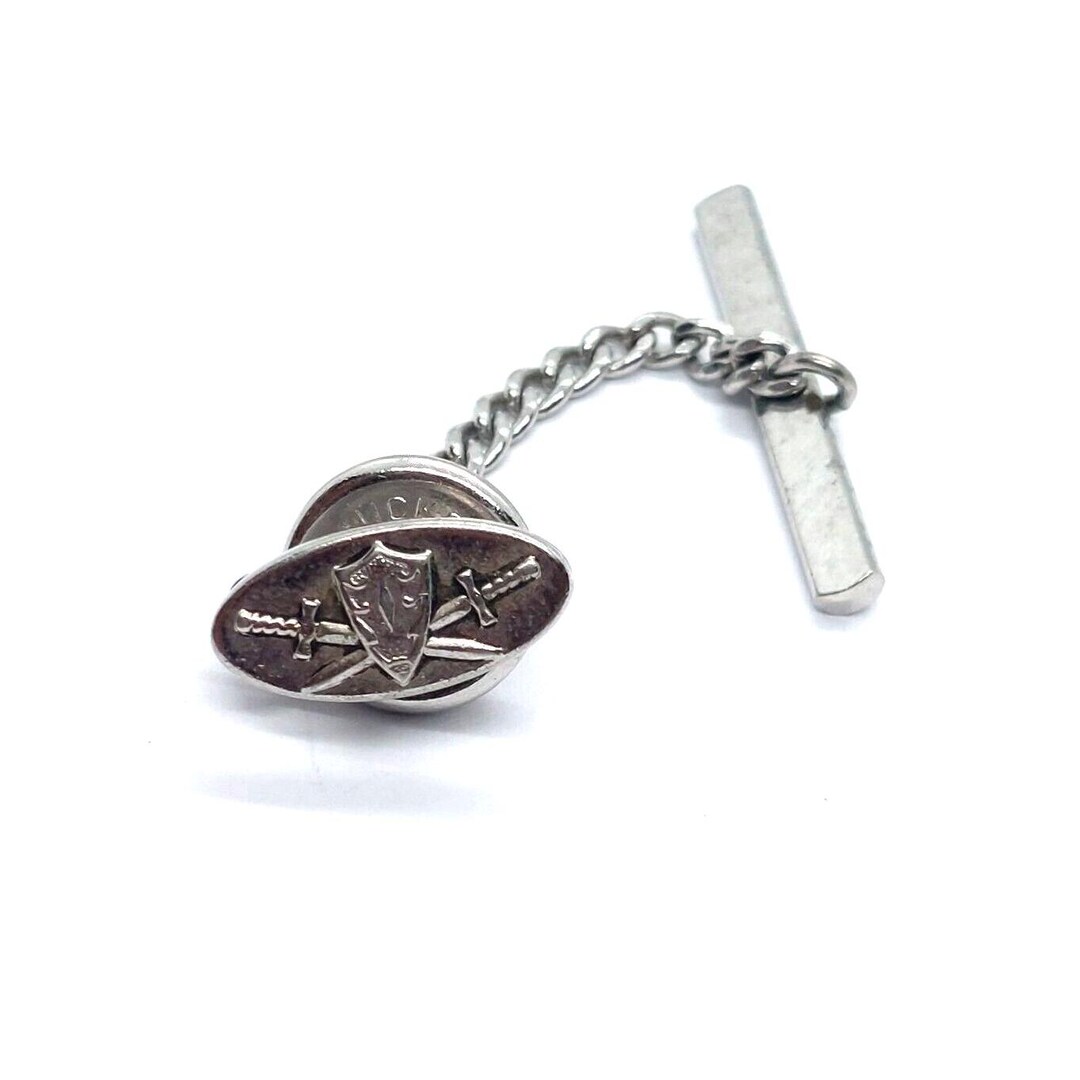 Crossed Swords Shield Pin Tie Tack Oval Lapel Enamel Collectible - Etsy
