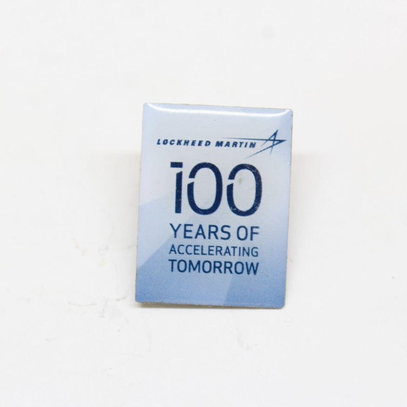 Lockheed Martin 100 Years of Accelerating Tomorrow Pin Lapel Enamel ...