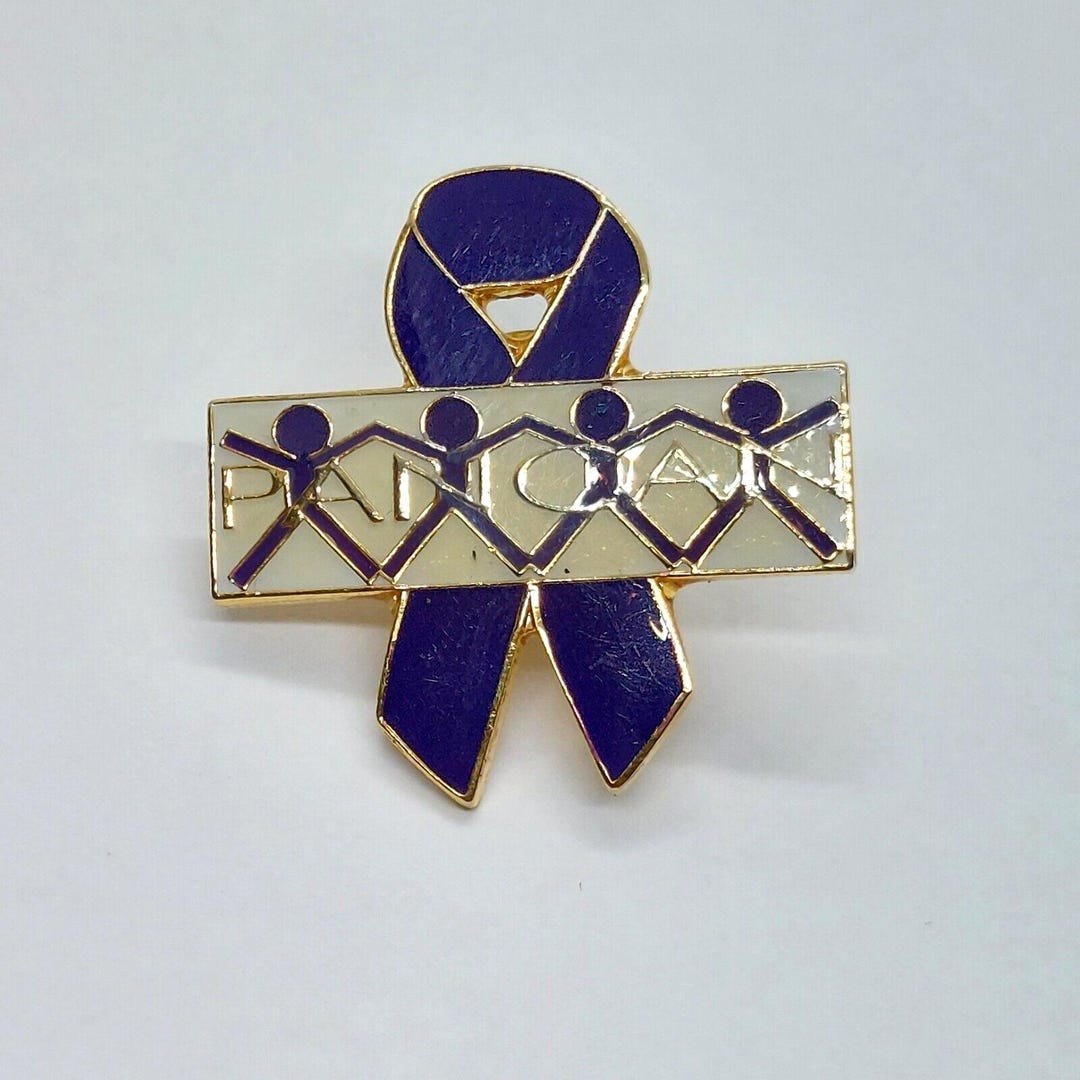 PANCAN Pancreatic Cancer Action Network Purple Ribbon Pin Lapel - Etsy