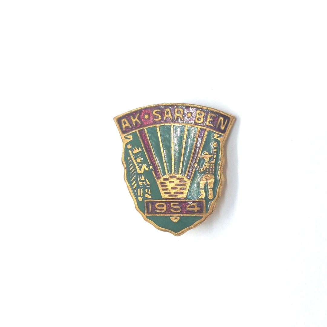 AK-SAR-BEN 1954 Membership Pin Omaha Nebraska Horse Lapel Enamel ...