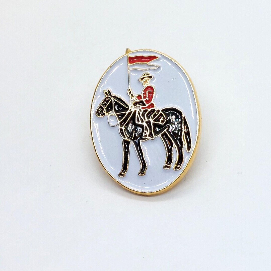 Royal Canadian Mounted Police Pin Souvenir Oval Lapel Enamel ...