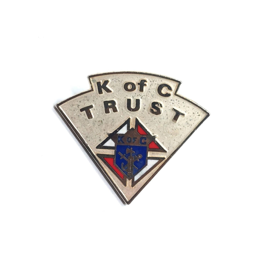 Knights of Columbus K of C Trust Lapel Pin Catholic Badge Silver Tone ...