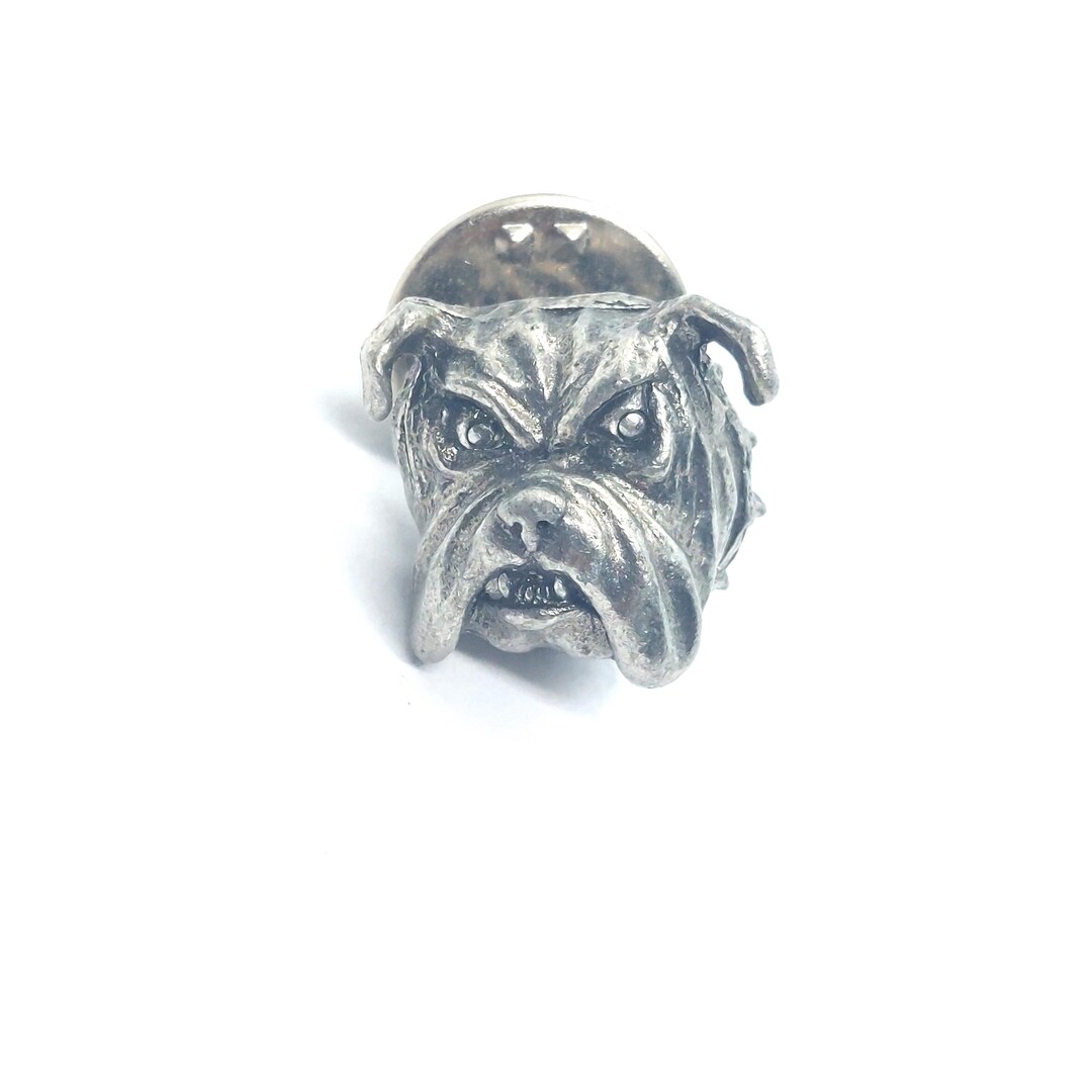 Vintage Bulldog Head Pin Dog Mascot Lapel Enamel Collectible Vintage ...