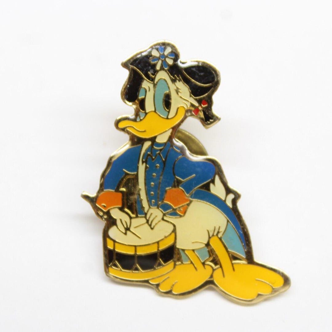 Vintage Donald Duck Drummer Pin Lapel Enamel Collectible Disney Eastman ...