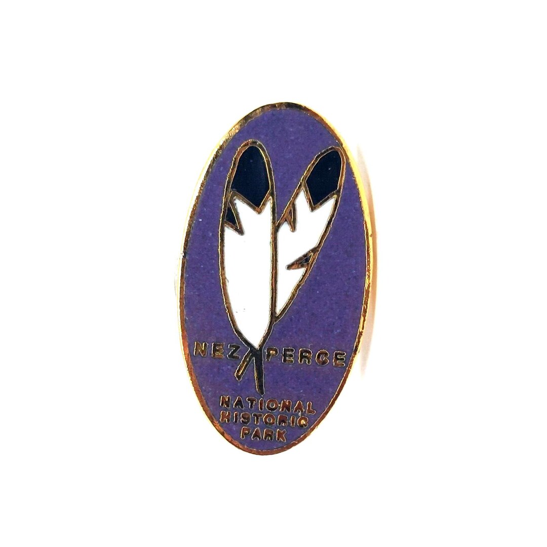 Nez Perce National Historical Park Pin Feathers Oval Lapel Enamel ...