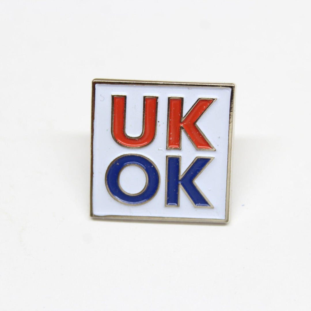 UK OK Pin Lapel Enamel Collectible United Kingdom Souvenir - Etsy