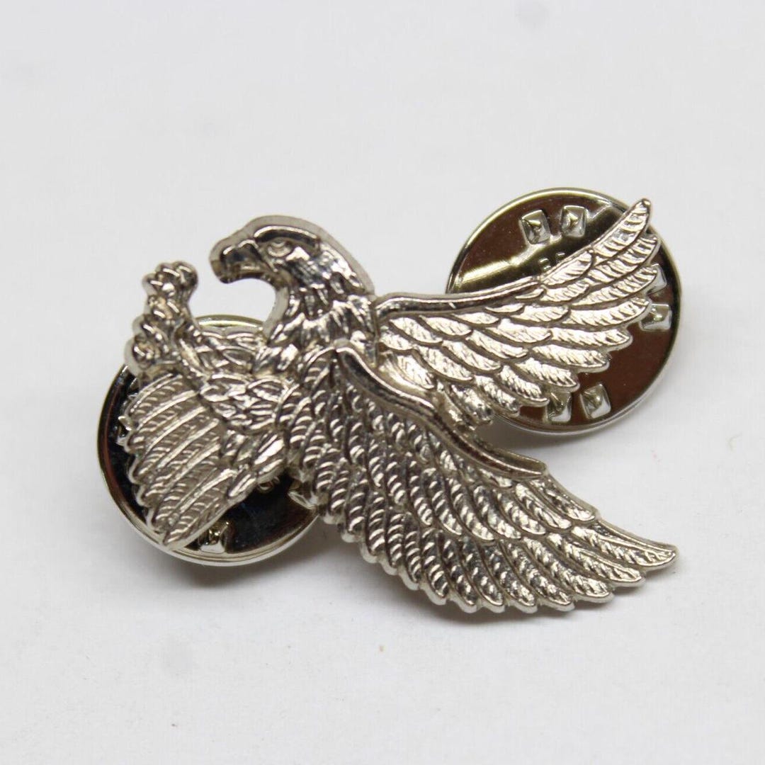 Bald Eagle Landing Pin Lapel Enamel Collectible Silver Tone - Etsy