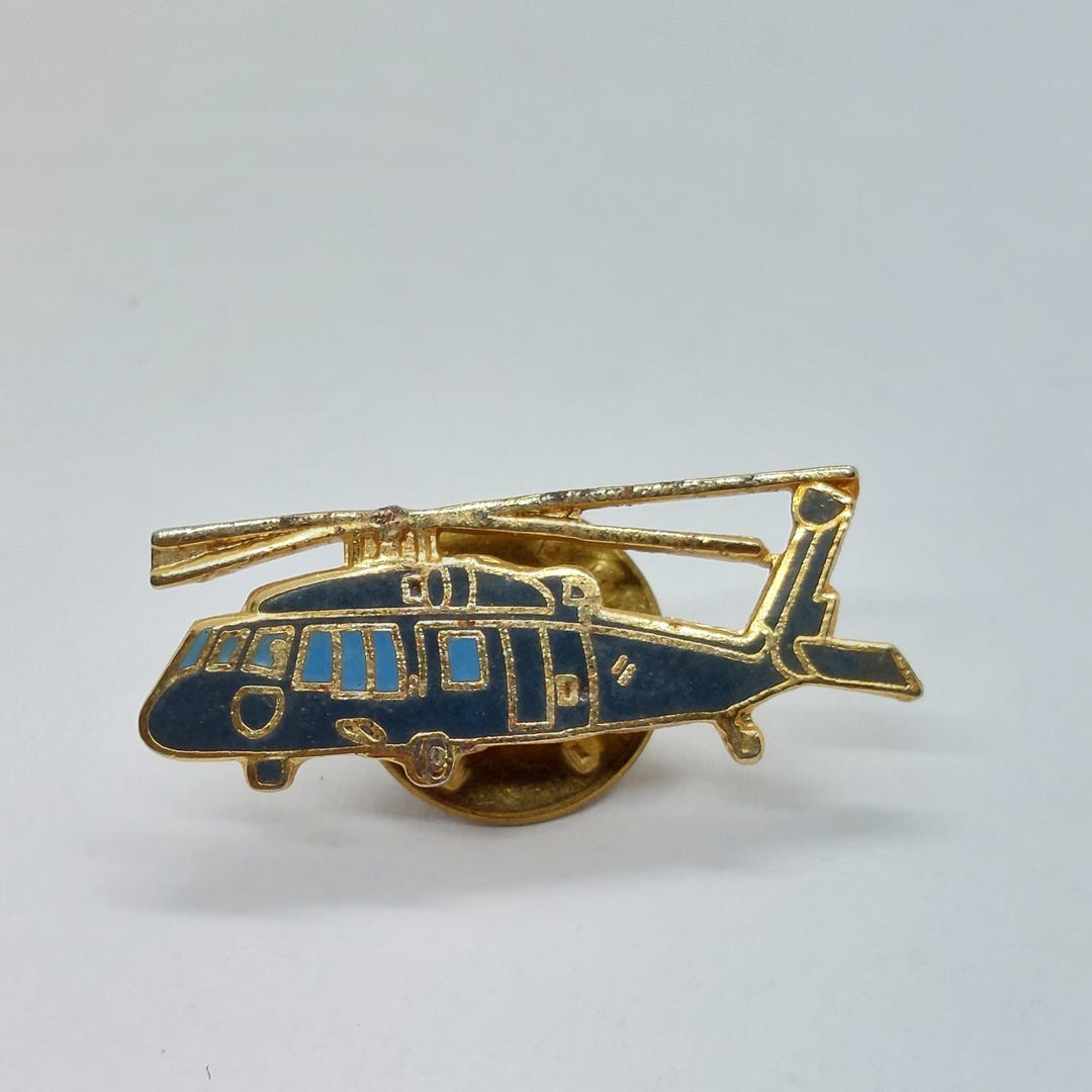 Helicopter Military Aircraft Pin Lapel Enamel Collectible Vintage - Etsy