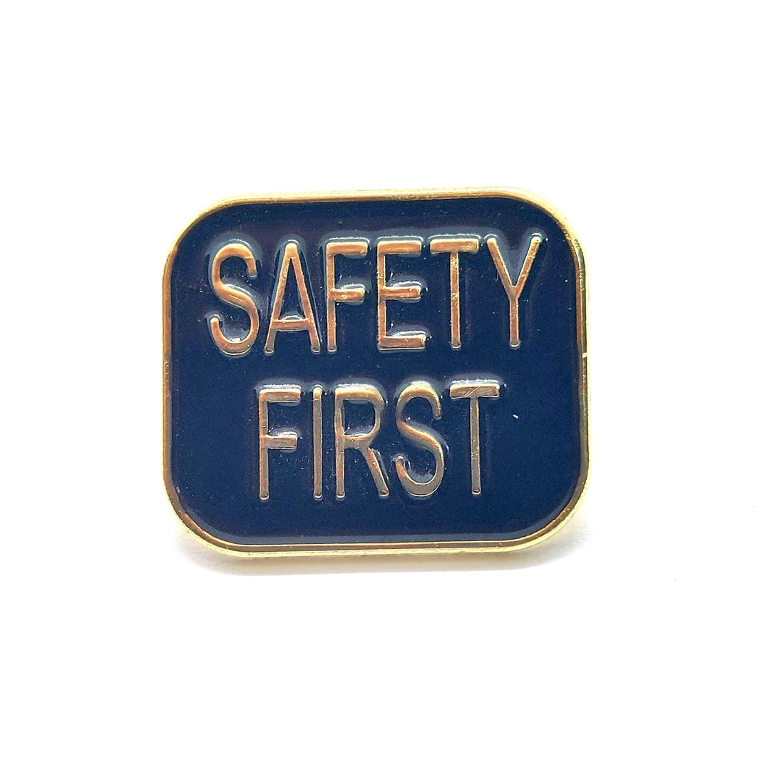 Vintage Safety First Black and Gold Lapel Pin Workplace Safety Award - Etsy
