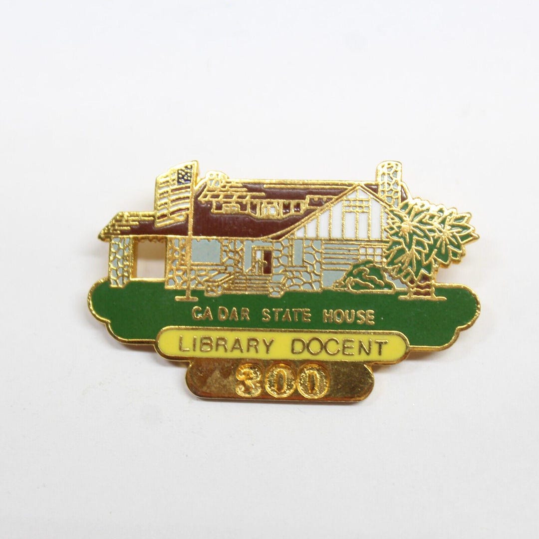 CA DAR State House Library Docent 300 Pin Lapel Enamel Collectible - Etsy