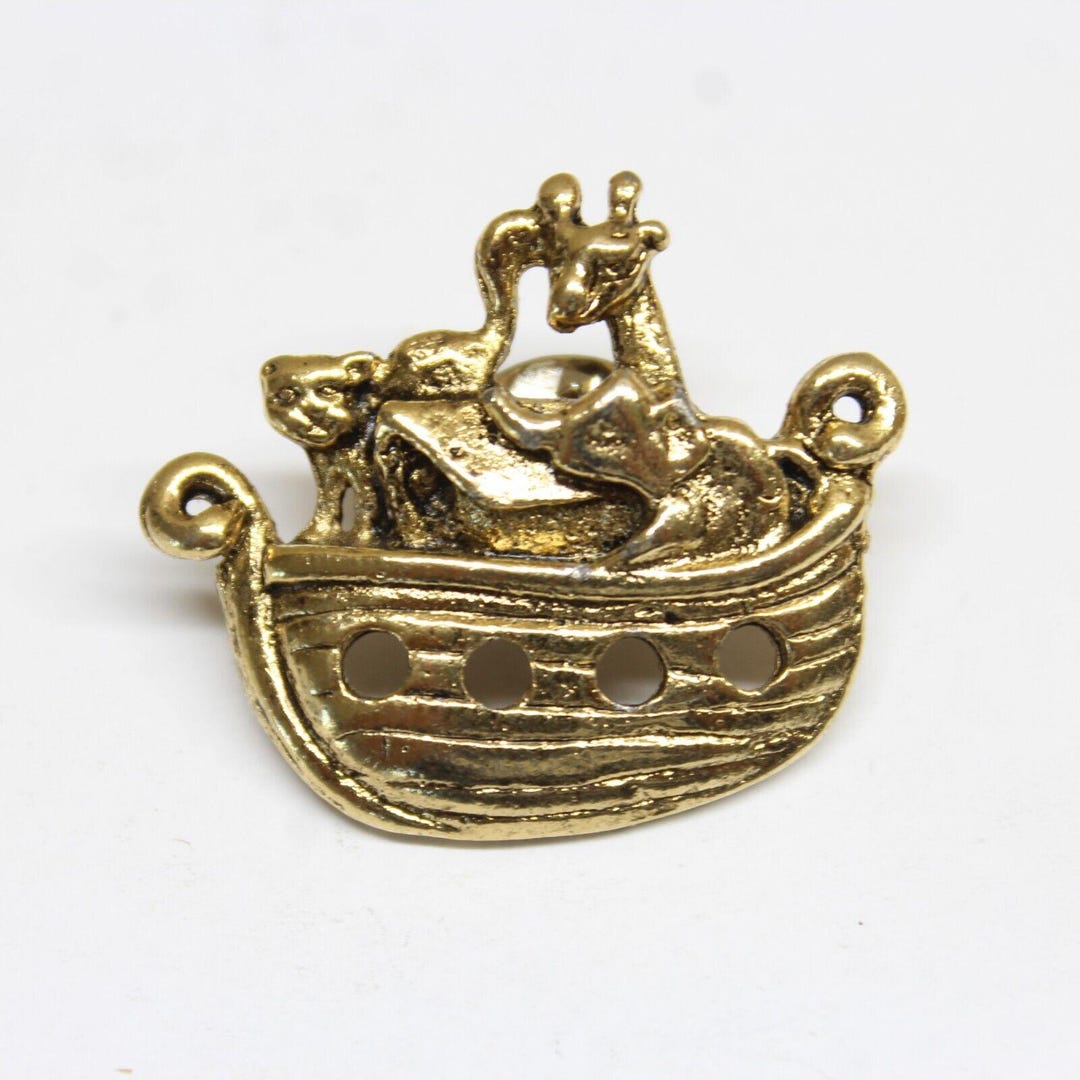 Noah's Ark Pin Lapel Collectible Gold Tone - Etsy