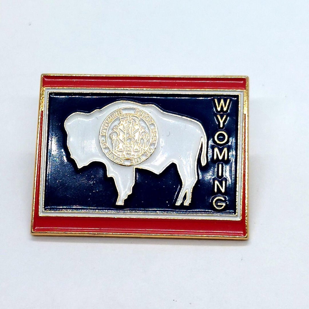 Great Seal of the State of Wyoming Pin Lapel Enamel Collectible ...