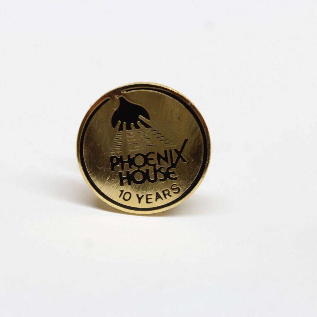 Phoenix House 10 Years Pin Gold Tone Lapel Enamel Collectible Award - Etsy