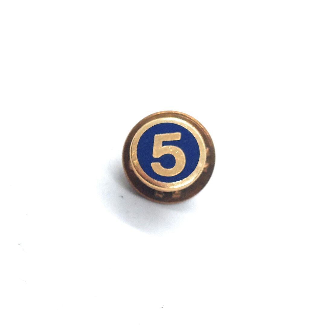 Vintage 5 Year Service Pin Employee Recognition Achievement Anniversary ...