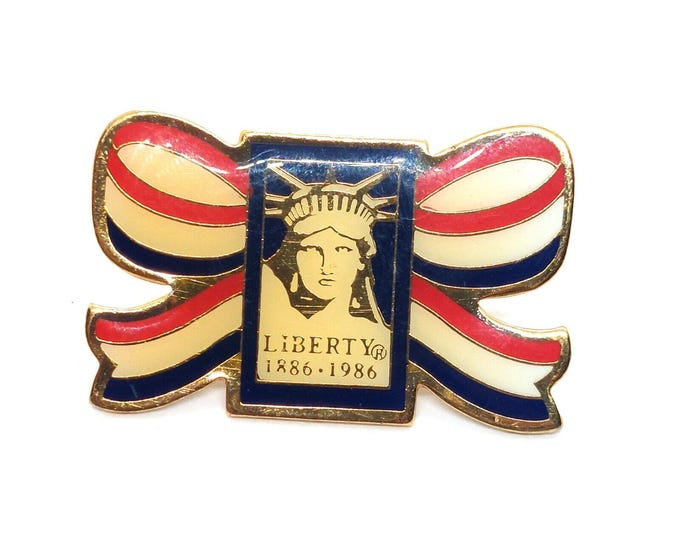 Statue of Liberty Commemorative Liberty 1886-1986 Centennial Bow Lapel ...