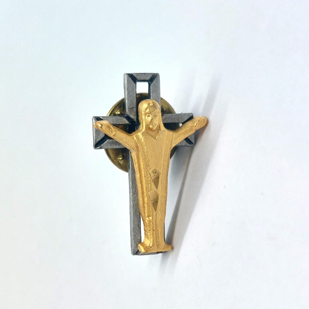 Symbols of Faith Jesus on Cross Pin Lapel 2-piece Collectible USA Made ...