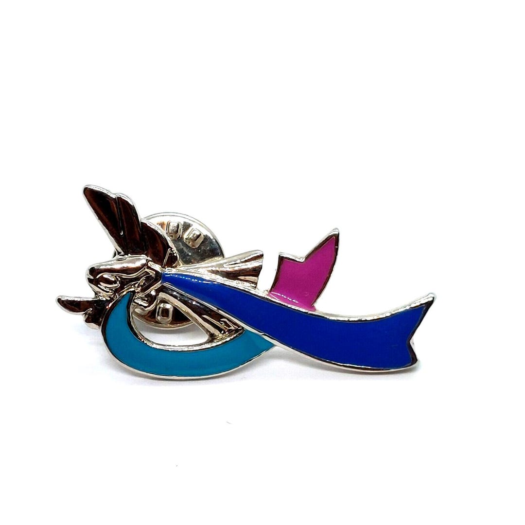 Guardian Angel Ribbon Pin Cancer Awareness Lapel Blue Green Pink - Etsy
