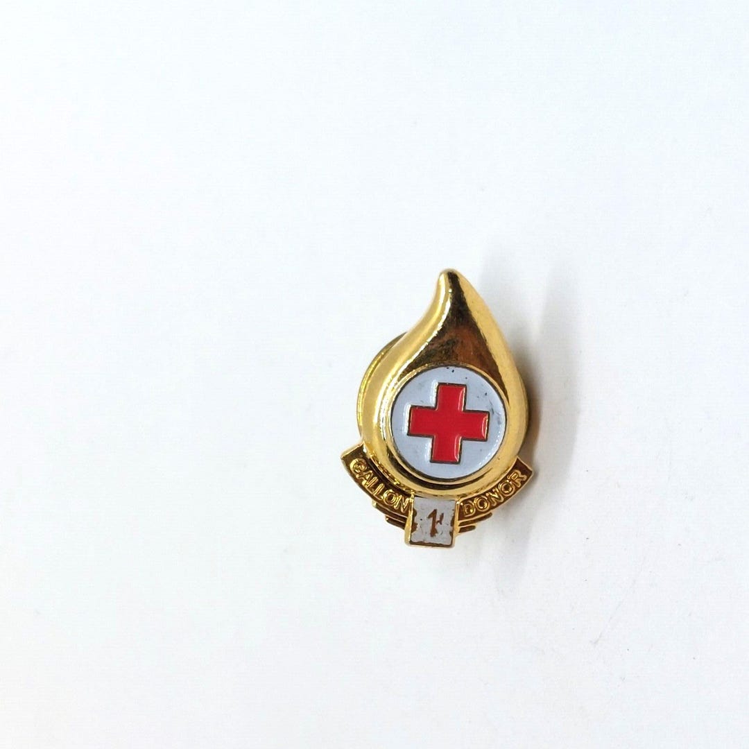 American Red Cross 1 Gallon Donor Pin Lapel Enamel Collectible Award - Etsy
