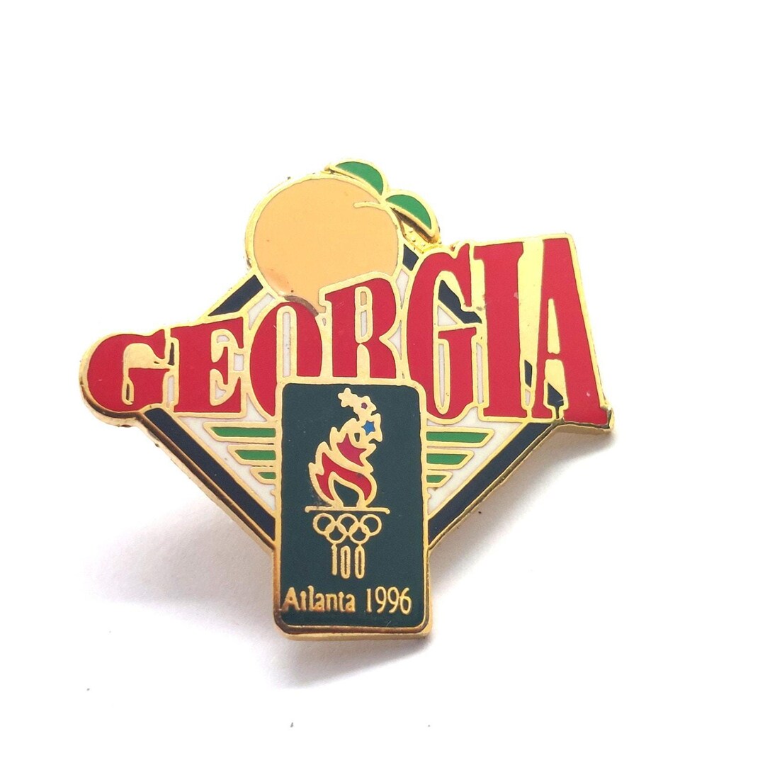 Georgia Atlanta 1996 Olympic Pin Centennial Games Peach State Enamel ...