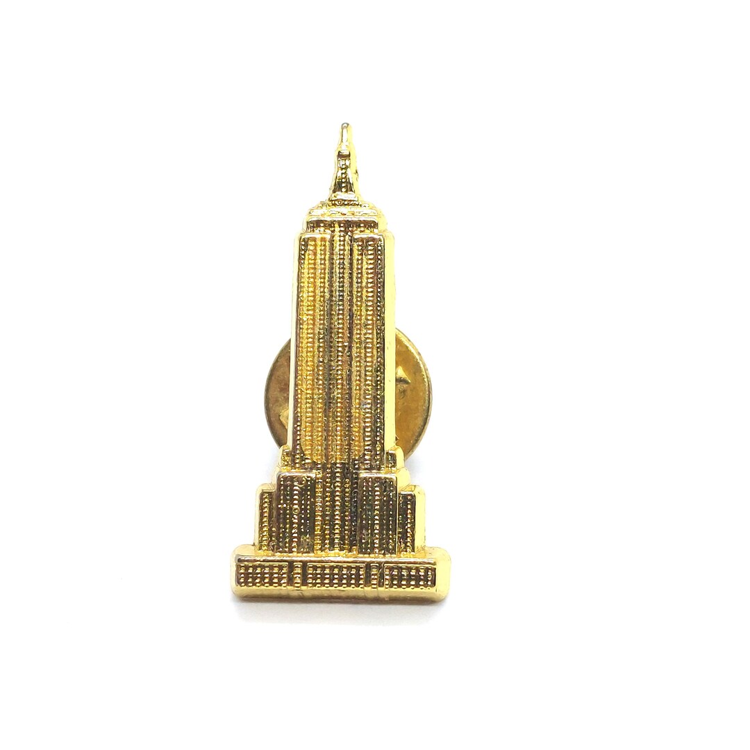 Empire State Building New York City Gold Tone Lapel Pin Vintage ...