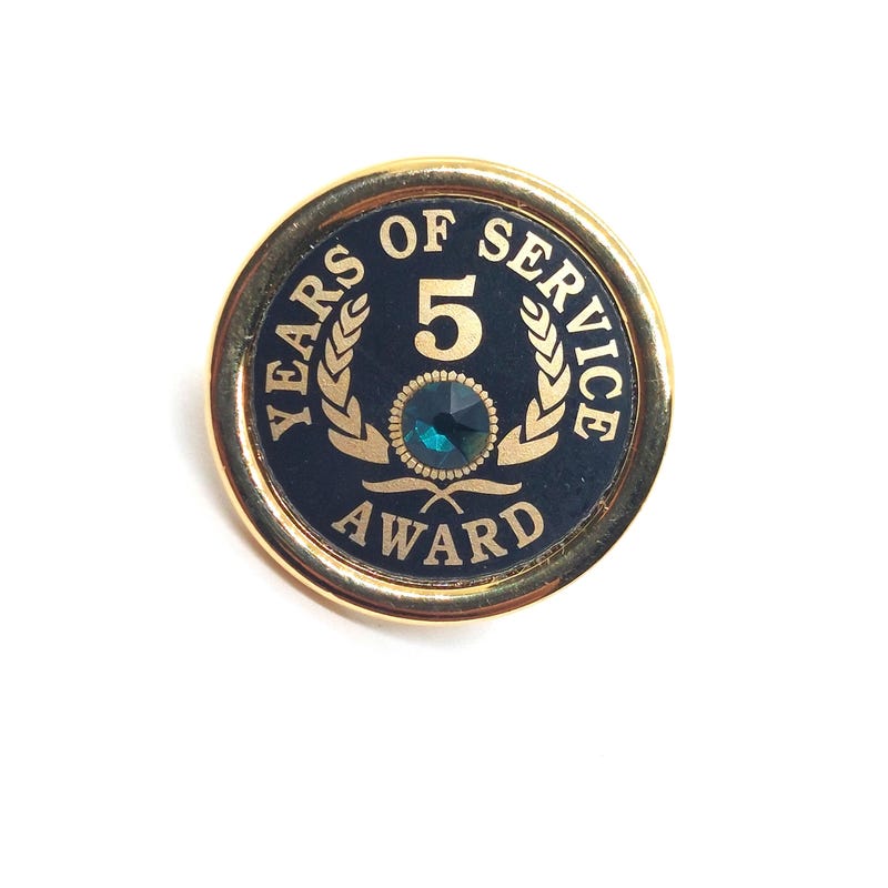 Vintage Service Award Pin - Etsy