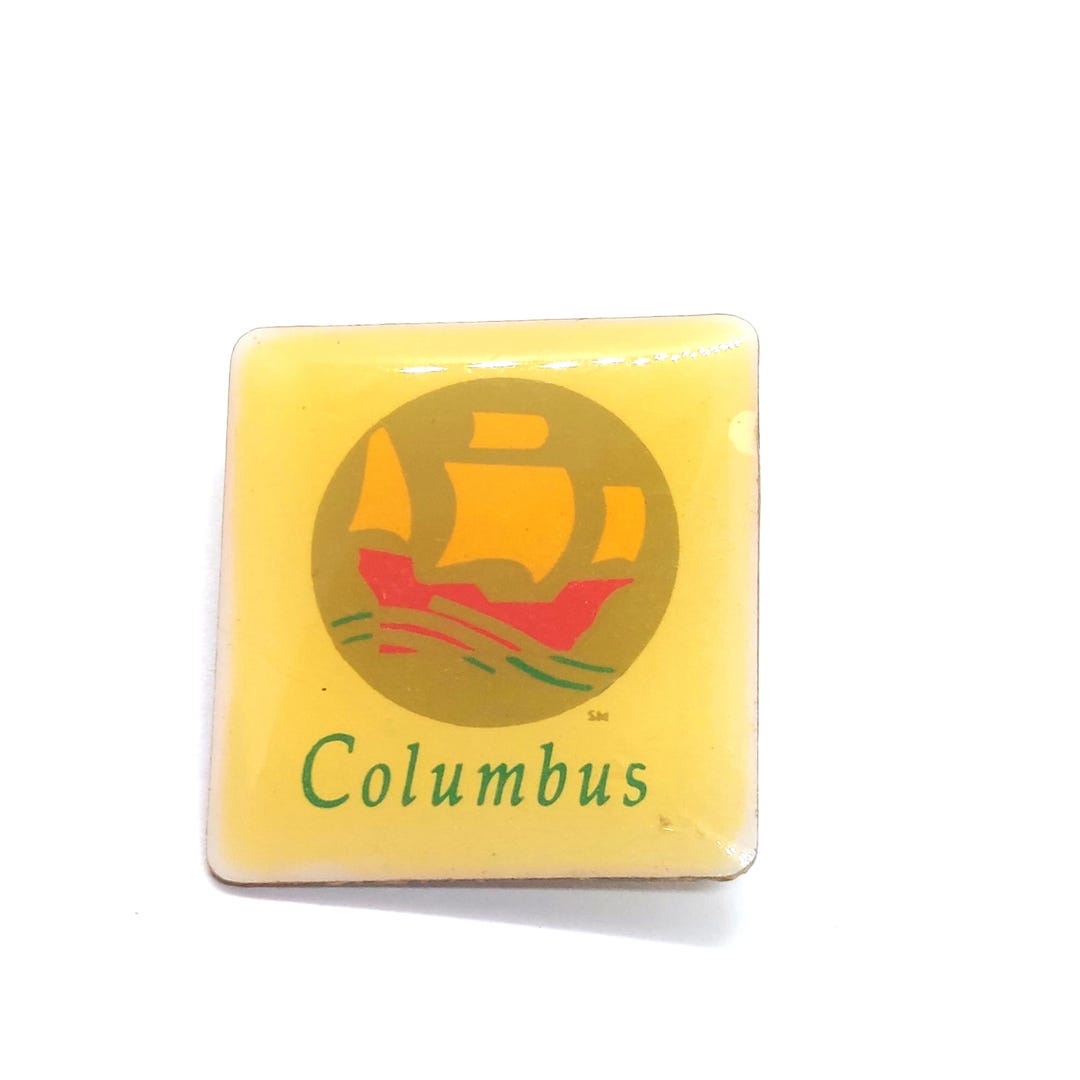 Columbus Ohio City Souvenir Travel Pin Santa Maria Ship Logo ...