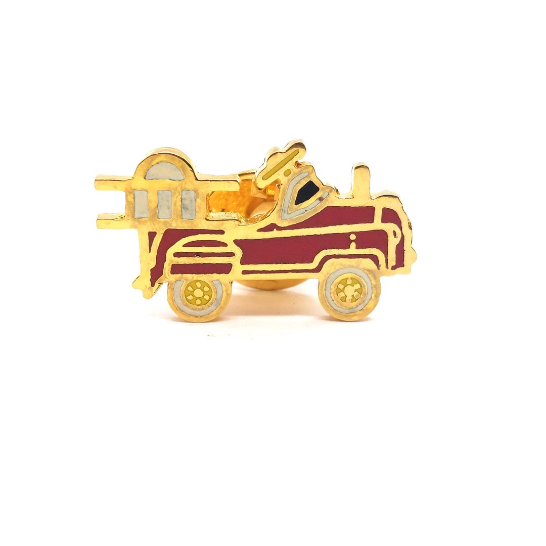 Vintage Fire Truck Pin Firefighter Engine Company Emergency Rescue ...