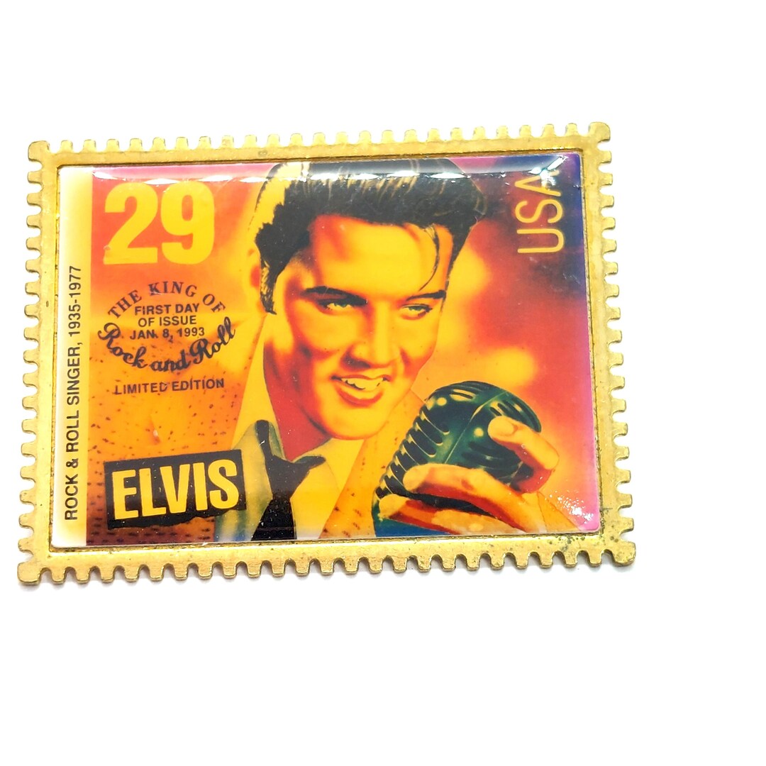 Elvis USPS Stamp Pin 29c Lapel Enamel Collectible WINCO 1992 - Etsy