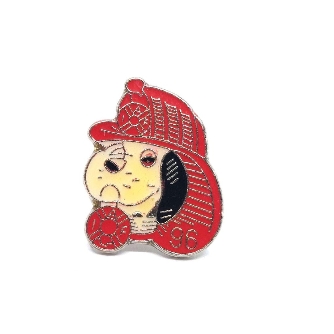 Firefighter Dog Pin 1996 Fire Safety Awards Vintage Collectors Mascot ...