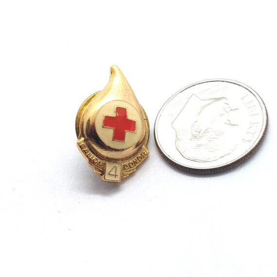 American Red Cross Donor Pin 4 Gallon Blood Service R… - Gem