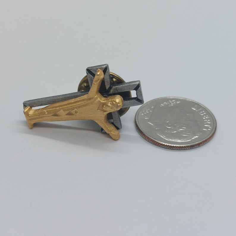 Symbols of Faith Jesus on Cross Pin Lapel 2-piece Collectible USA Made ...