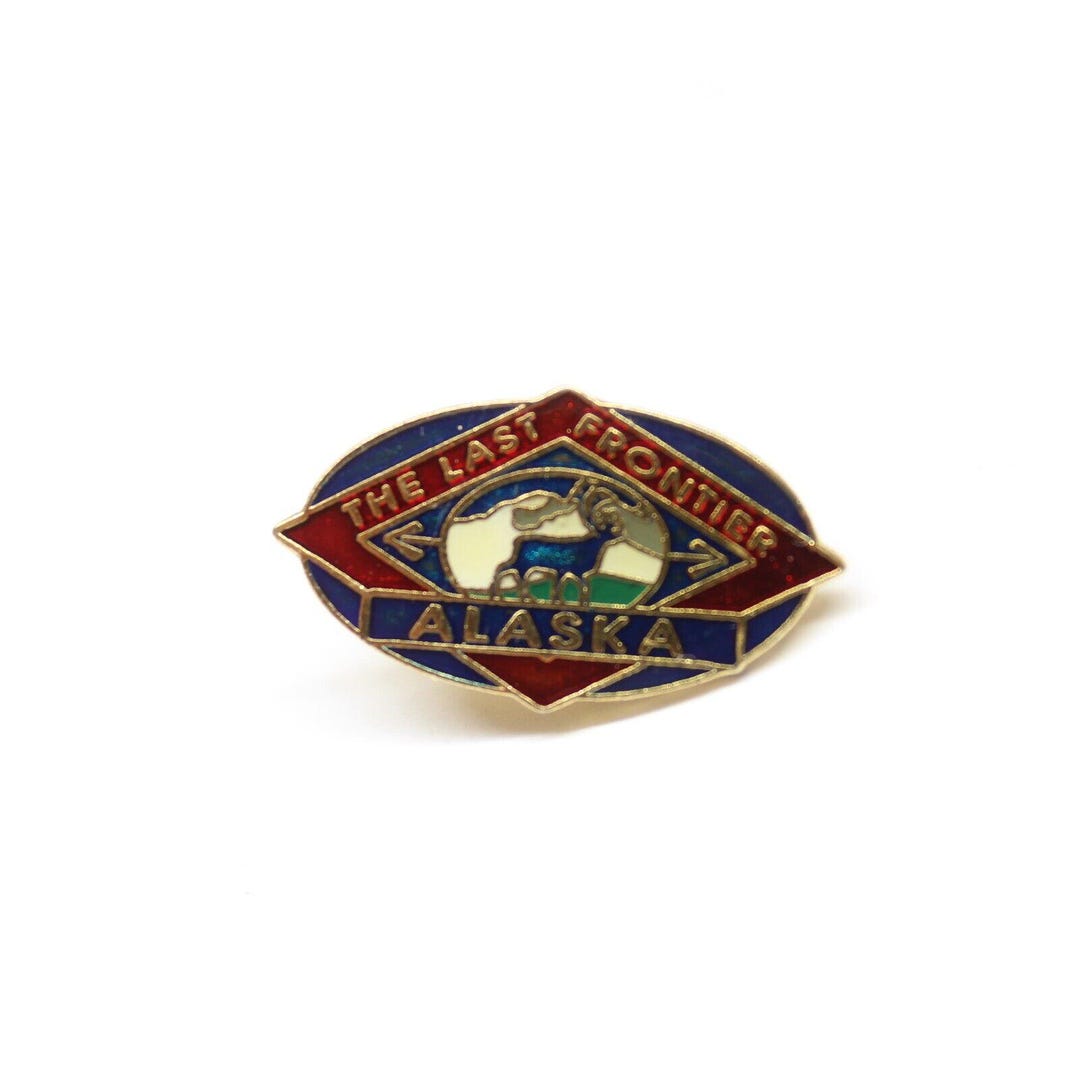 The Last Frontier Alaska Pin Moose Lapel Enamel Collectible Souvenir - Etsy