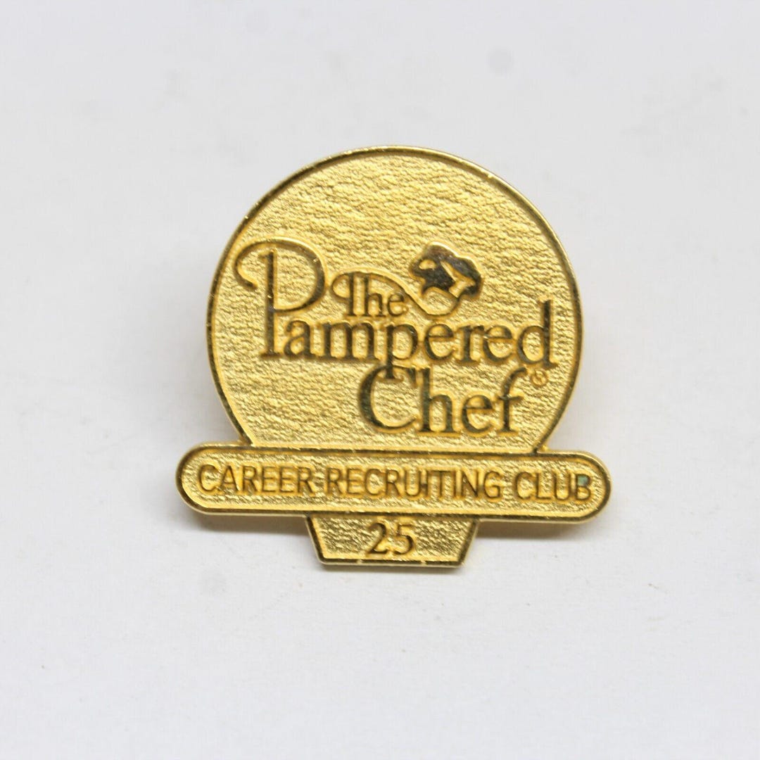 The Pampered Chef Career Recruiting Club 25 Pin Lapel Collectible Gold ...
