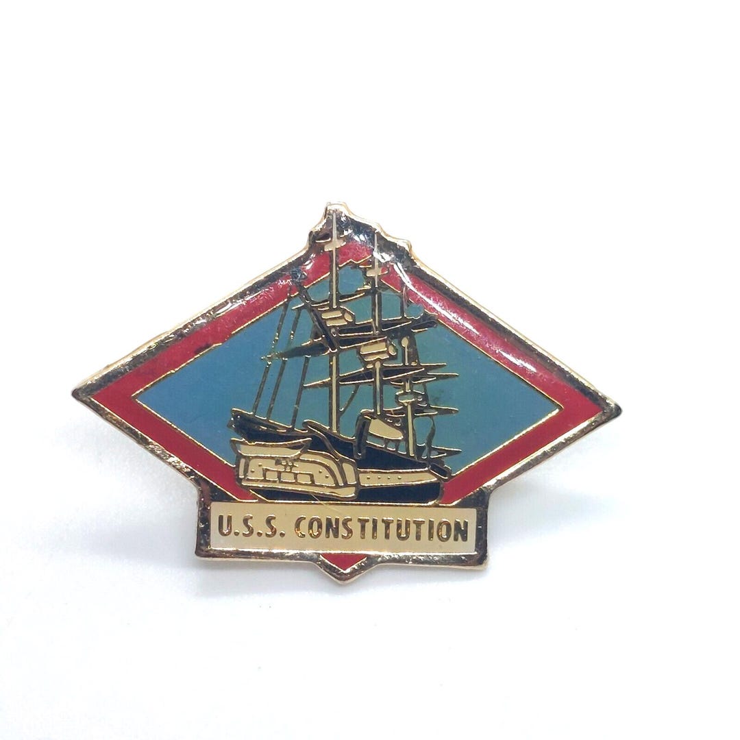 U.S.S. Constitution Warship Pin Lapel Enamel Collectible - Etsy