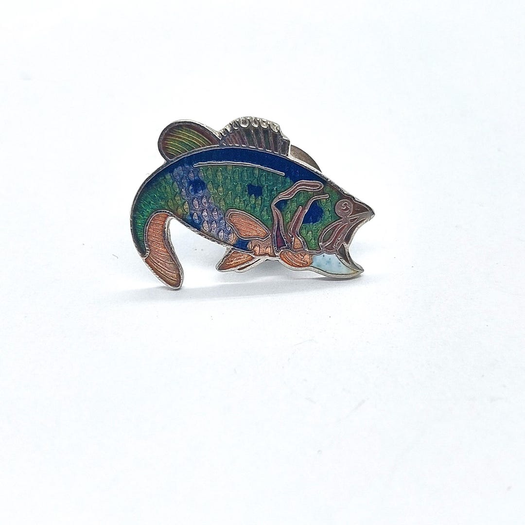 VINTAGE Fish Largemouth Bass Pin Fishing Lapel Enamel Collectible - Etsy