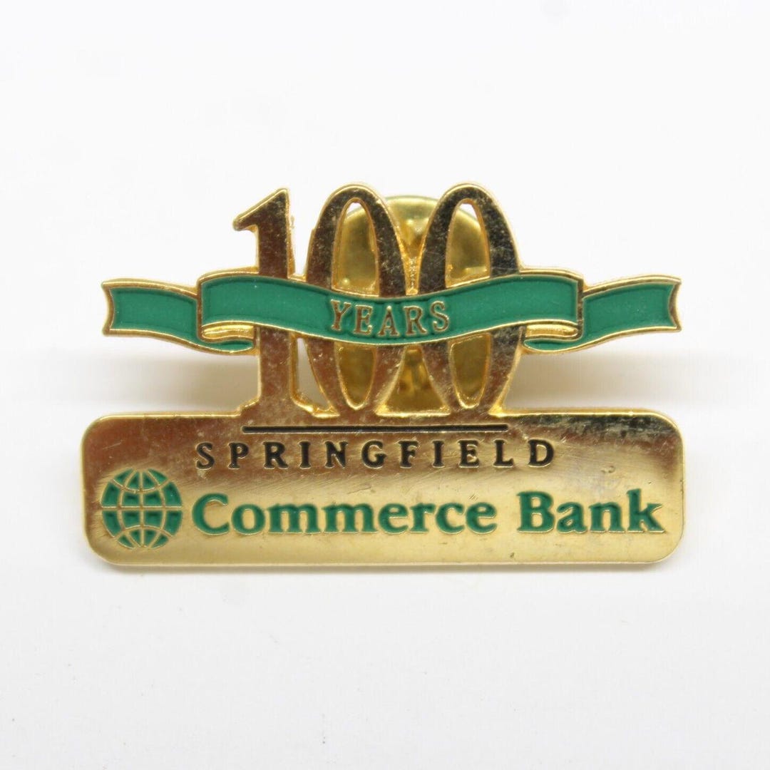 100 Years Springfield Commerce Bank Pin Lapel Enamel Collectible - Etsy