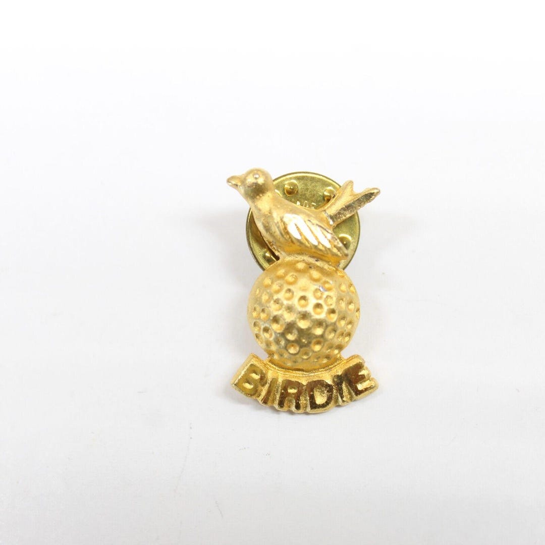 Birdie Golf Ball Pin Gold Tone Bird Lapel Enamel Collectible #2 - Etsy