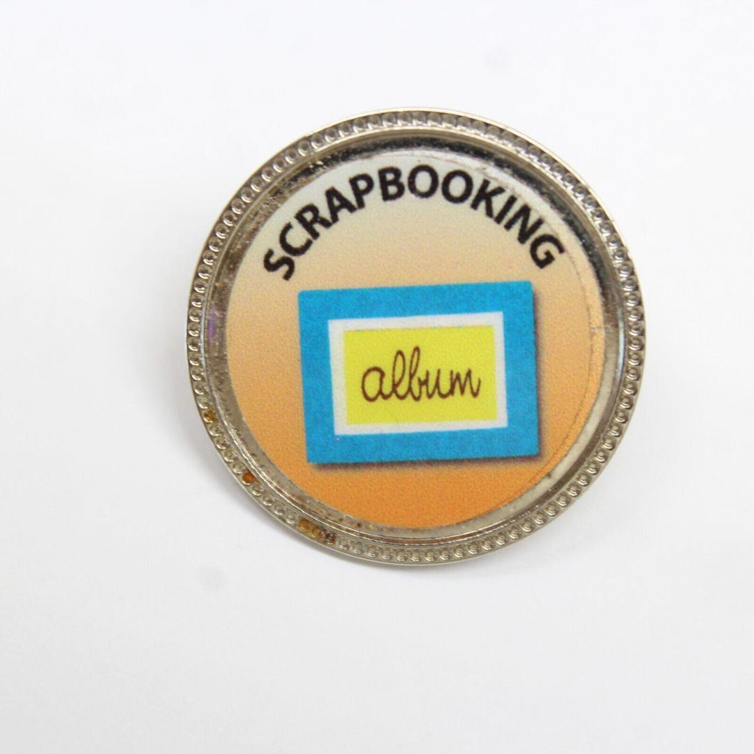 Scrapbooking Album Pin Lapel Enamel Collectible - Etsy