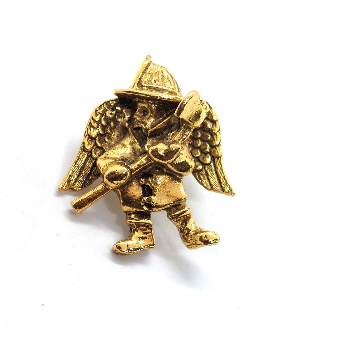 Firefighter Angel Pin Collectible Jewelry Hero Protector Guardian ...
