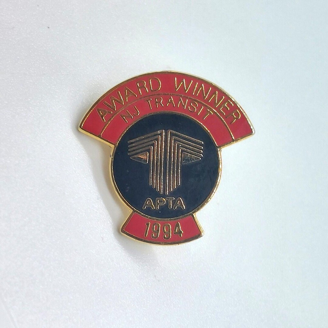 Award Winner NJ Transit APTA 1994 Pin Lapel Enamel Collectible - Etsy