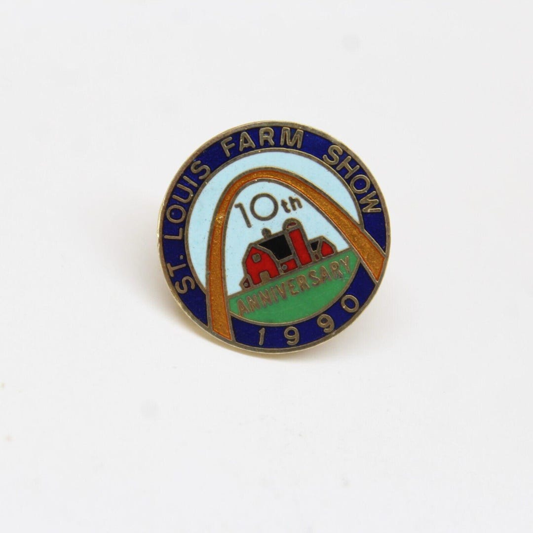 St. Louis Farm Show 10th Anniversary 1990 Pin Lapel Enamel Collectible ...