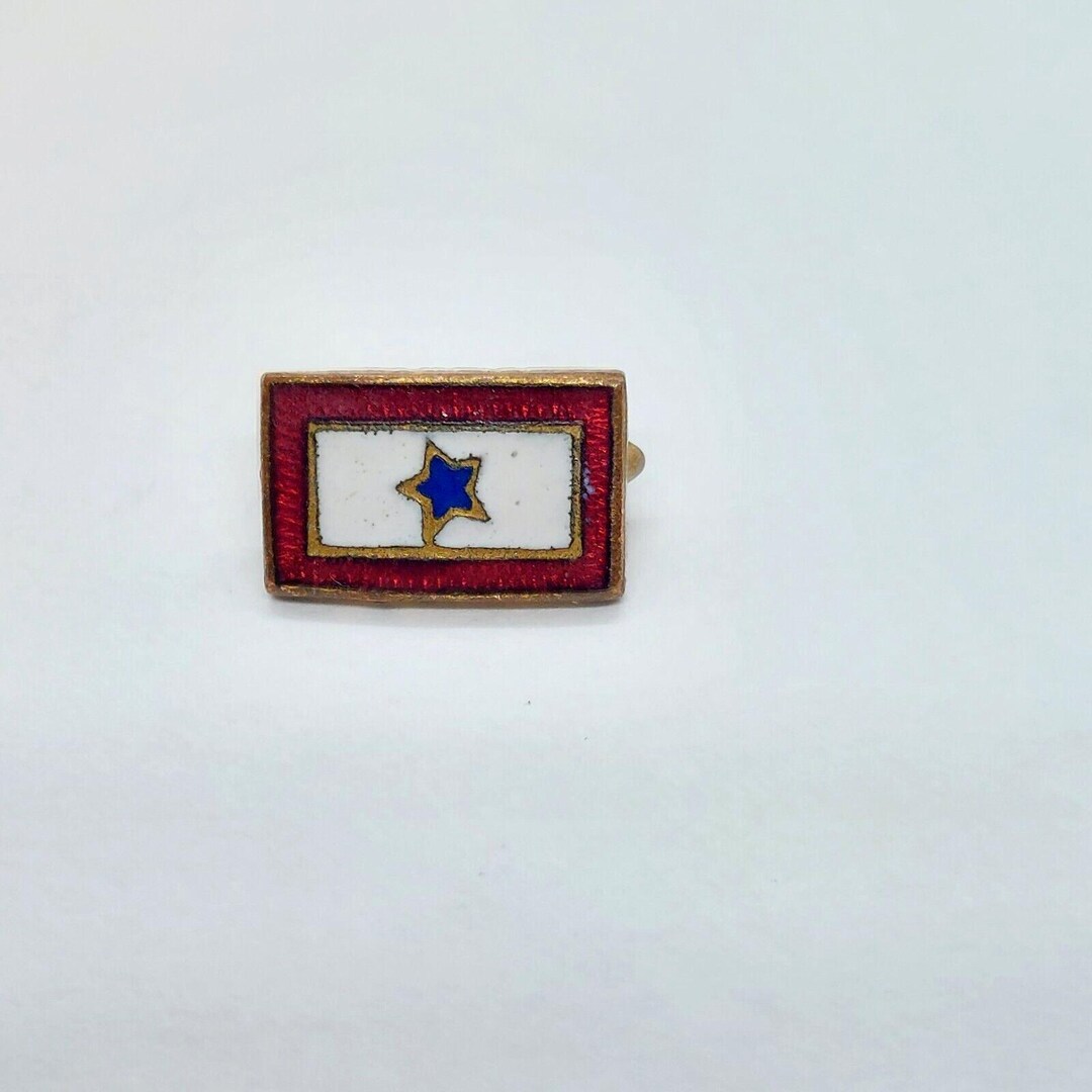 Vintage WWI Son in Service Flag Pin Blue Star Lapel Sweetheart Small ...